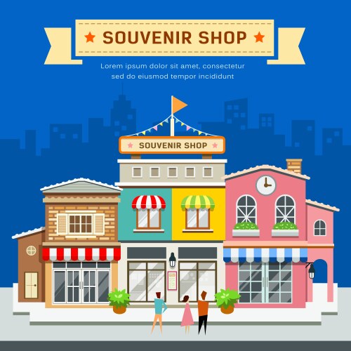 Souvenir shop collections concepts design Vector Image