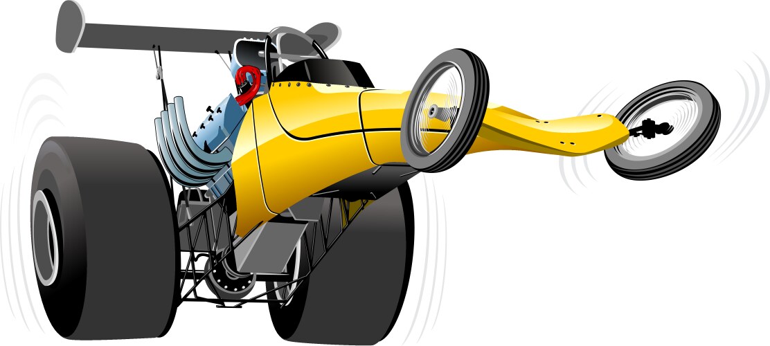 Cartoon Dragster Race Car Royalty Free Vector Image