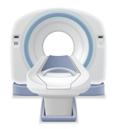 Ct mri scanner machine for medical research Vector Image