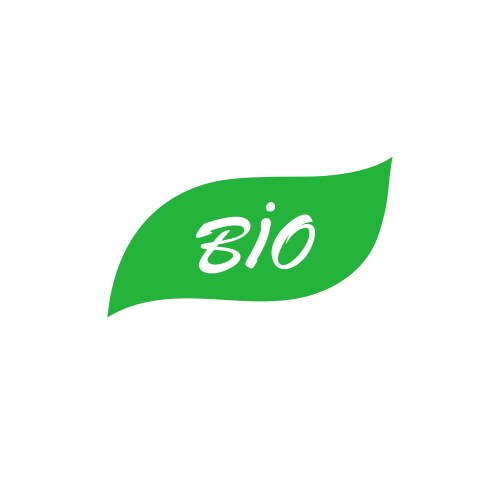 Natural fresh bio leaf ecology logo organic Vector Image