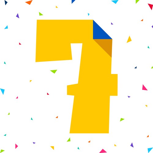 Number 7 Cartoon Vector Images (over 2,700)