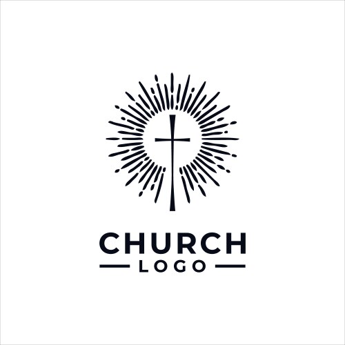 Church logo design inspiration idea concept Vector Image