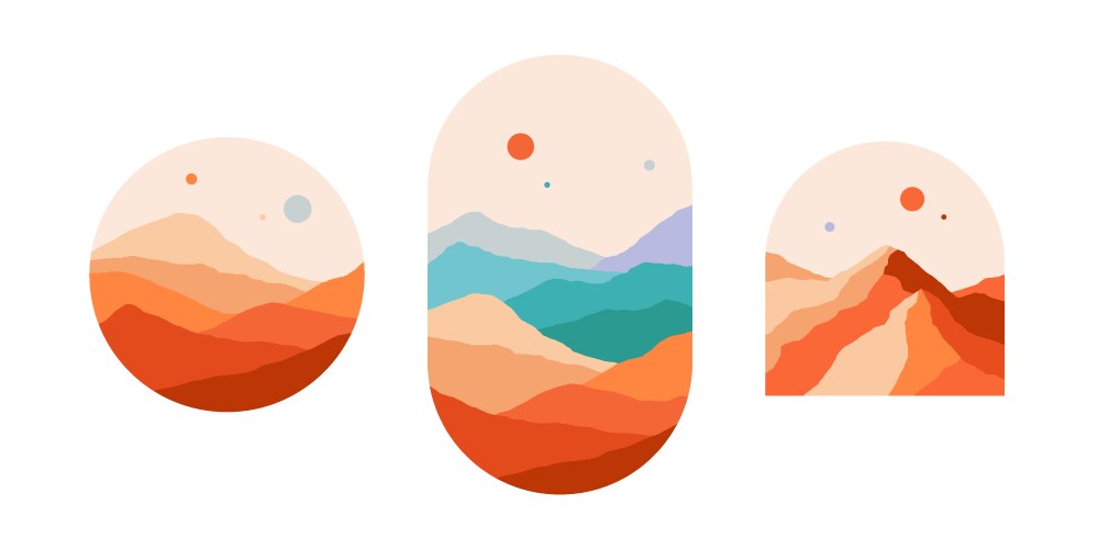 Minimalist Mountain Vector Images (over 11,000)