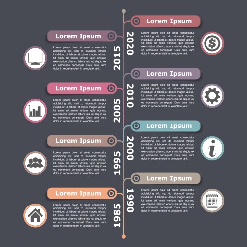 Modern timeline infographic banner Royalty Free Vector Image