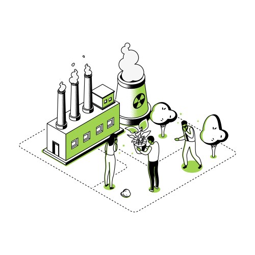 Air pollution page design Royalty Free Vector Image