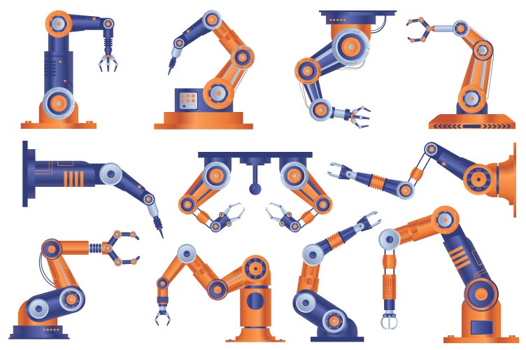 Robot tech elements Royalty Free Vector Image - VectorStock
