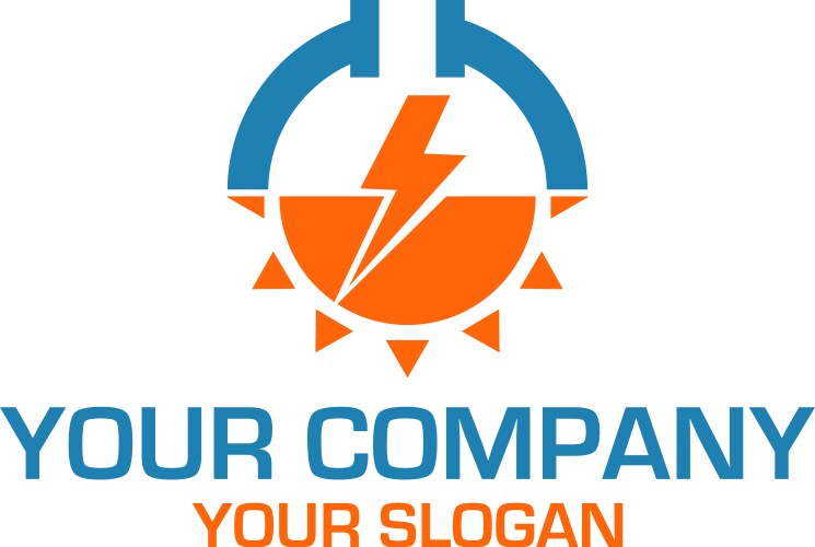 Electrical logo design Royalty Free Vector Image