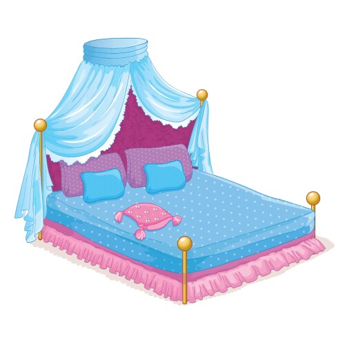 Princess window with curtains Royalty Free Vector Image