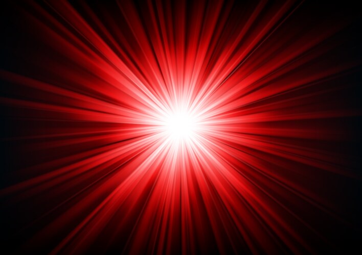 Red light shining from darkness Royalty Free Vector Image