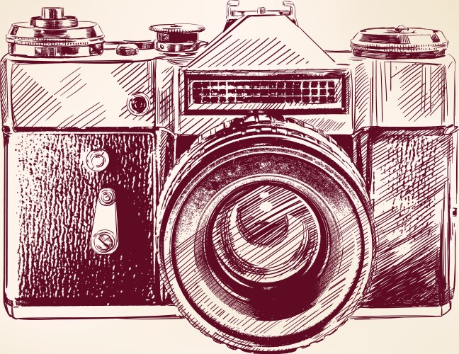 Vintage camera Royalty Free Vector Image - VectorStock
