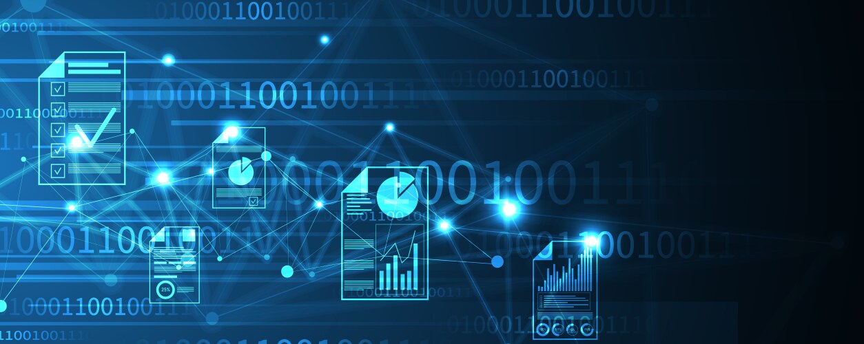 Financial technology and business analysis Vector Image