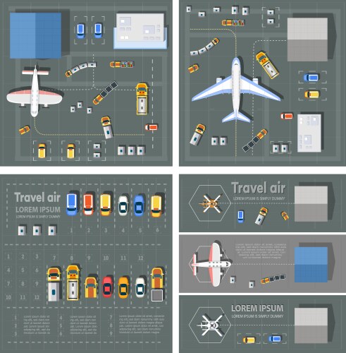 Airport layout Royalty Free Vector Image - VectorStock