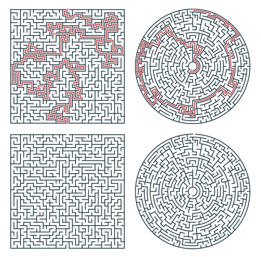 Maze labyrinth greek puzzle pattern Royalty Free Vector