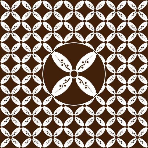 Batik kawung pattern background Royalty Free Vector Image
