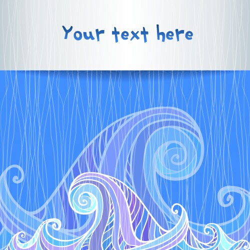 Cartoon wave background Royalty Free Vector Image