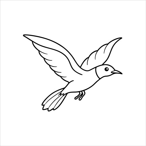 Bird Flying Outline Drawing Vector Images (over 19,000)