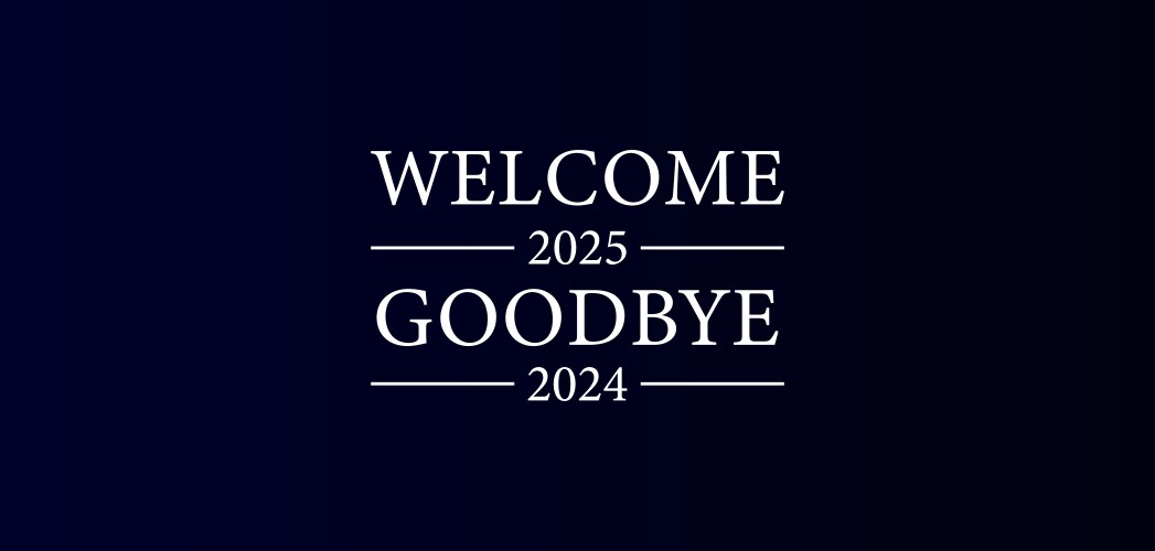 Stepping forward into 2025 the next chapter Vector Image