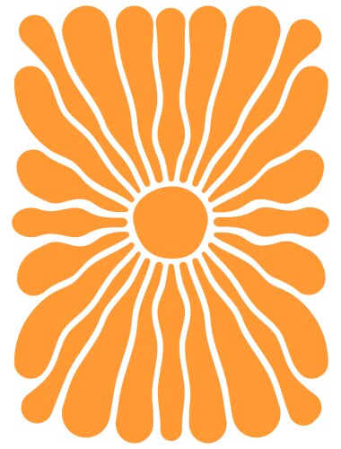 Groovy sun rays background sunburst sunrise Vector Image