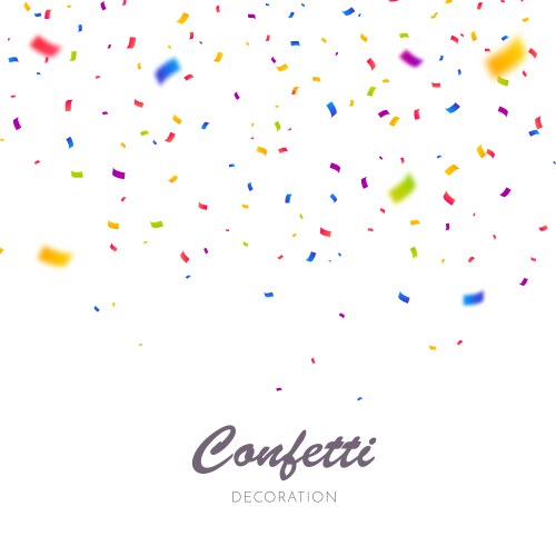 Pink confetti celebrations banner Royalty Free Vector Image