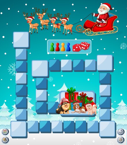 Kids christmas game with santa shadow matching Vector Image