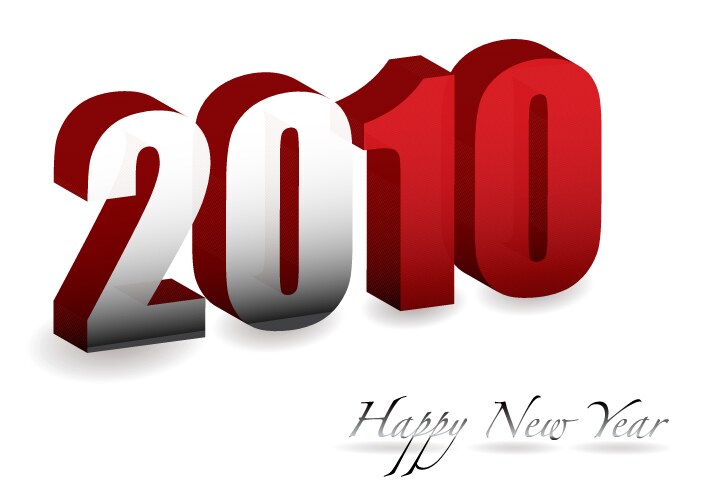 2010 year Royalty Free Vector Image - VectorStock