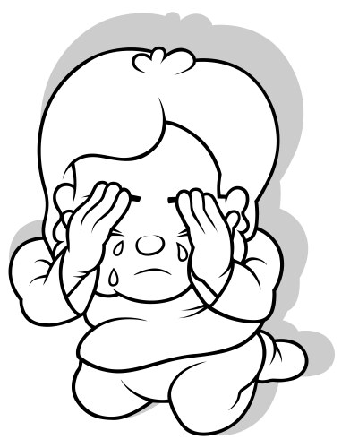 Crying Royalty Free Vector Image - VectorStock