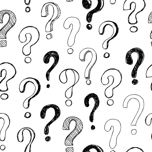 Question marks signs black seamless pattern Vector Image