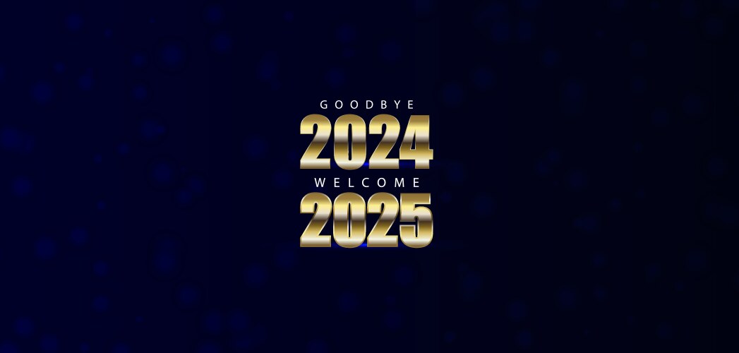 Stepping forward into 2025 the next chapter Vector Image