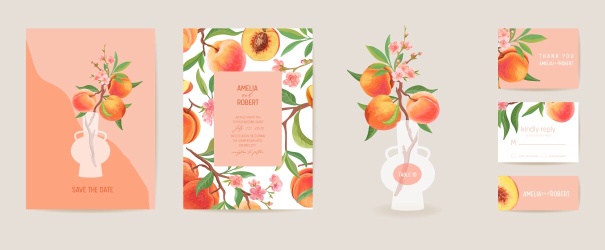 Background Wedding Invitation Peach Vector Images (over 980)