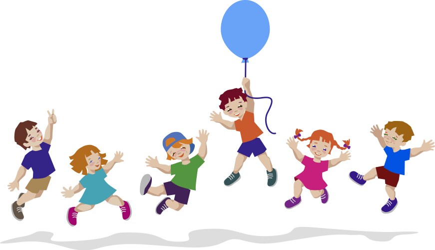 Kids flying Royalty Free Vector Image - VectorStock