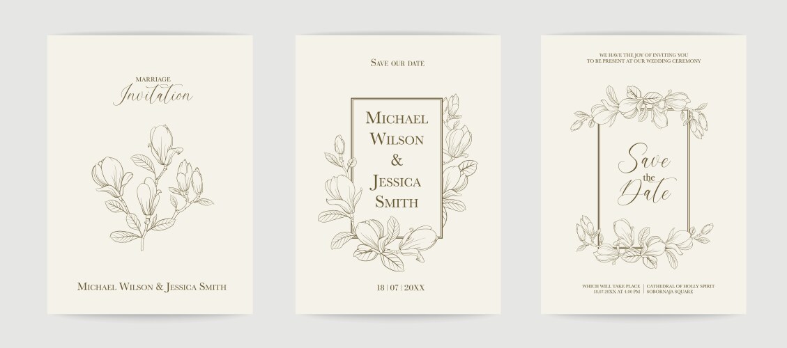 Marriage design template with custom names Vector Image