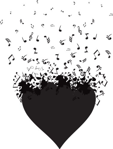 Music note heart Vector Images & Graphics for Commercial Use | VectorStock