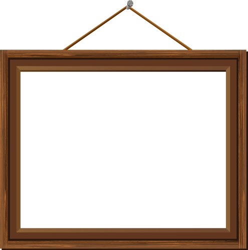 Empty wooden frame Royalty Free Vector Image - VectorStock