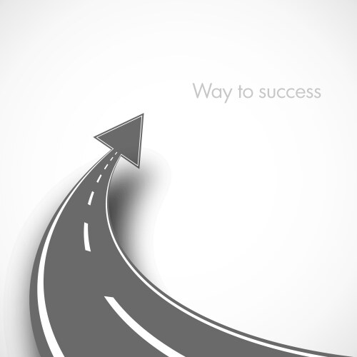 Road with an arrow up cover Royalty Free Vector Image