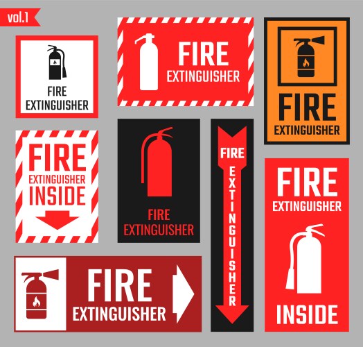 Fire evacuation meeting point sign Royalty Free Vector Image
