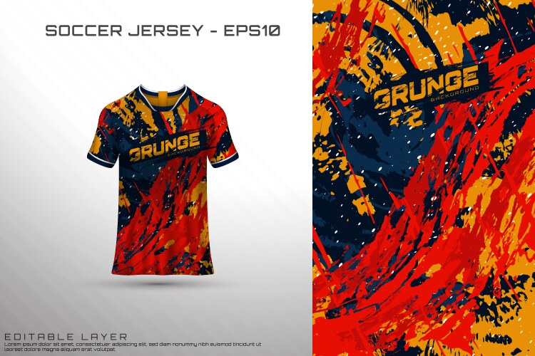 Sports jersey design Royalty Free Vector Image