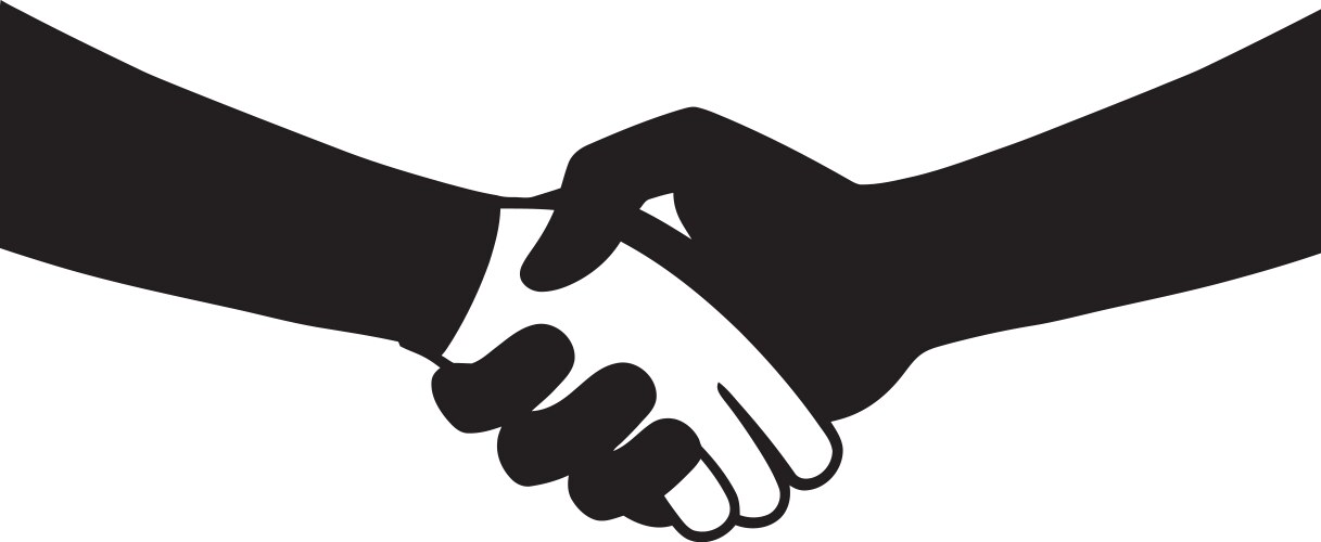 Formal concord handshake graphic bond Royalty Free Vector
