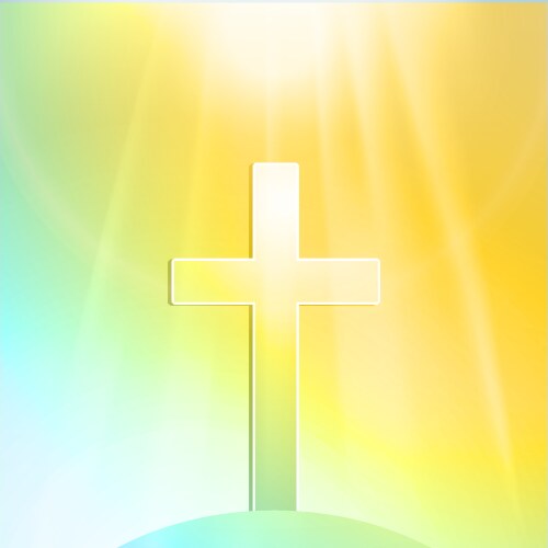 Religion cross purple robe light burst motion Vector Image