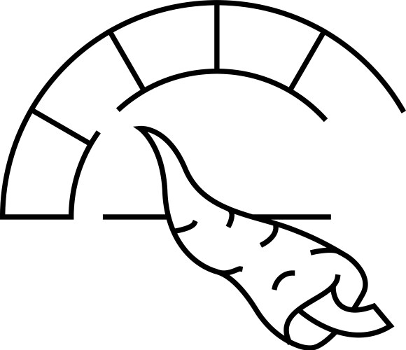 Pepper low spice taste scale line icon Royalty Free Vector