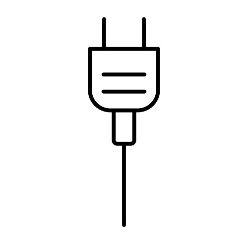 Functional electrical plug icon for power Vector Image