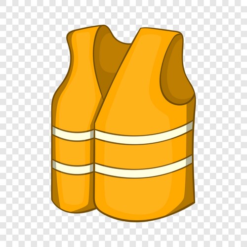 Reflective vest icon cartoon style Royalty Free Vector Image
