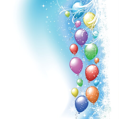 Birthday background with balloons Royalty Free Vector Image