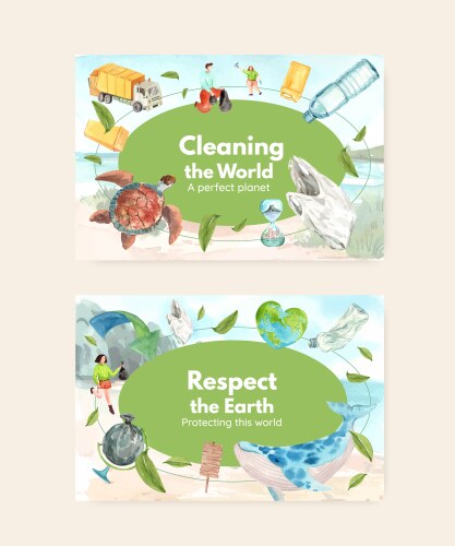 Earth day ecological infographic template design Vector Image