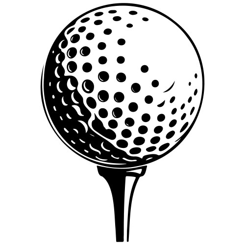 Golf tee and ball icon Royalty Free Vector Image