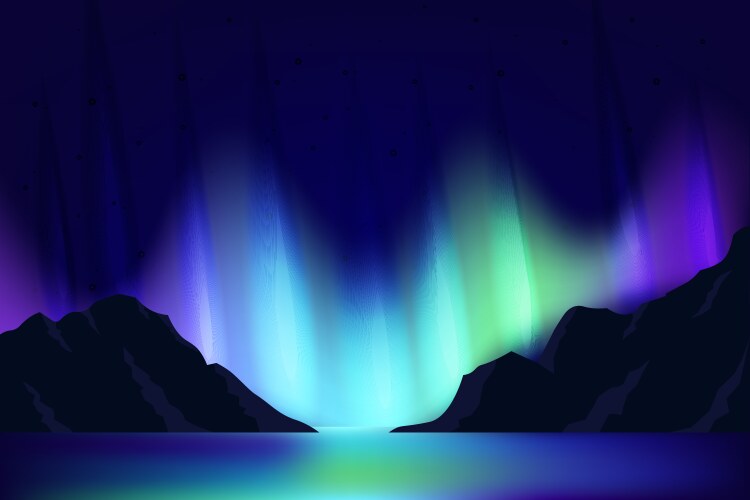 Northern lights background Royalty Free Vector Image