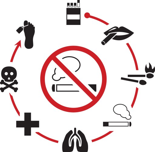 No Smoking Circle Vector Images (over 2,600)
