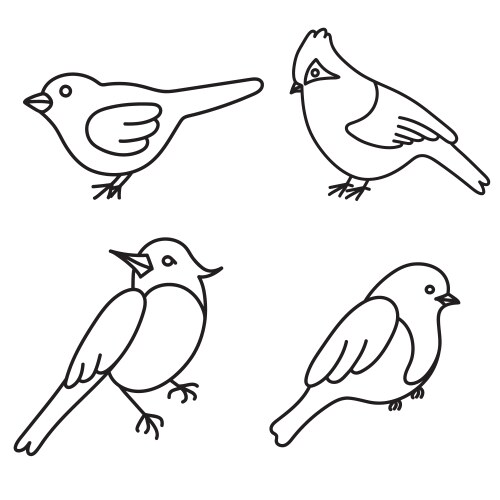 Birds Clipart Black and White Vector Images (over 6,100)