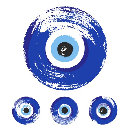 Watercolor turkish eye Royalty Free Vector Image