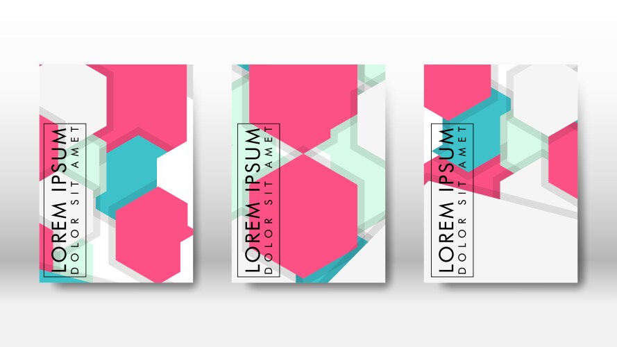 Abstract cover with hexagon elements book design Vector Image