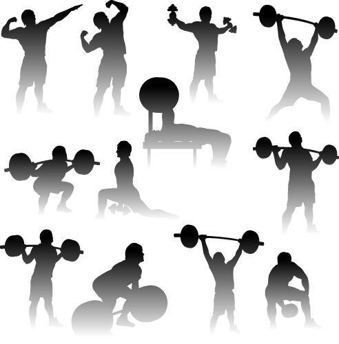 Woman doing chest press with legs extended Vector Image